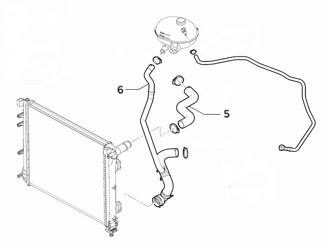 Bottom Radiator Hose, Lower Coolant hose Fiat 500 1.4 16V 51793492 – AE CAR